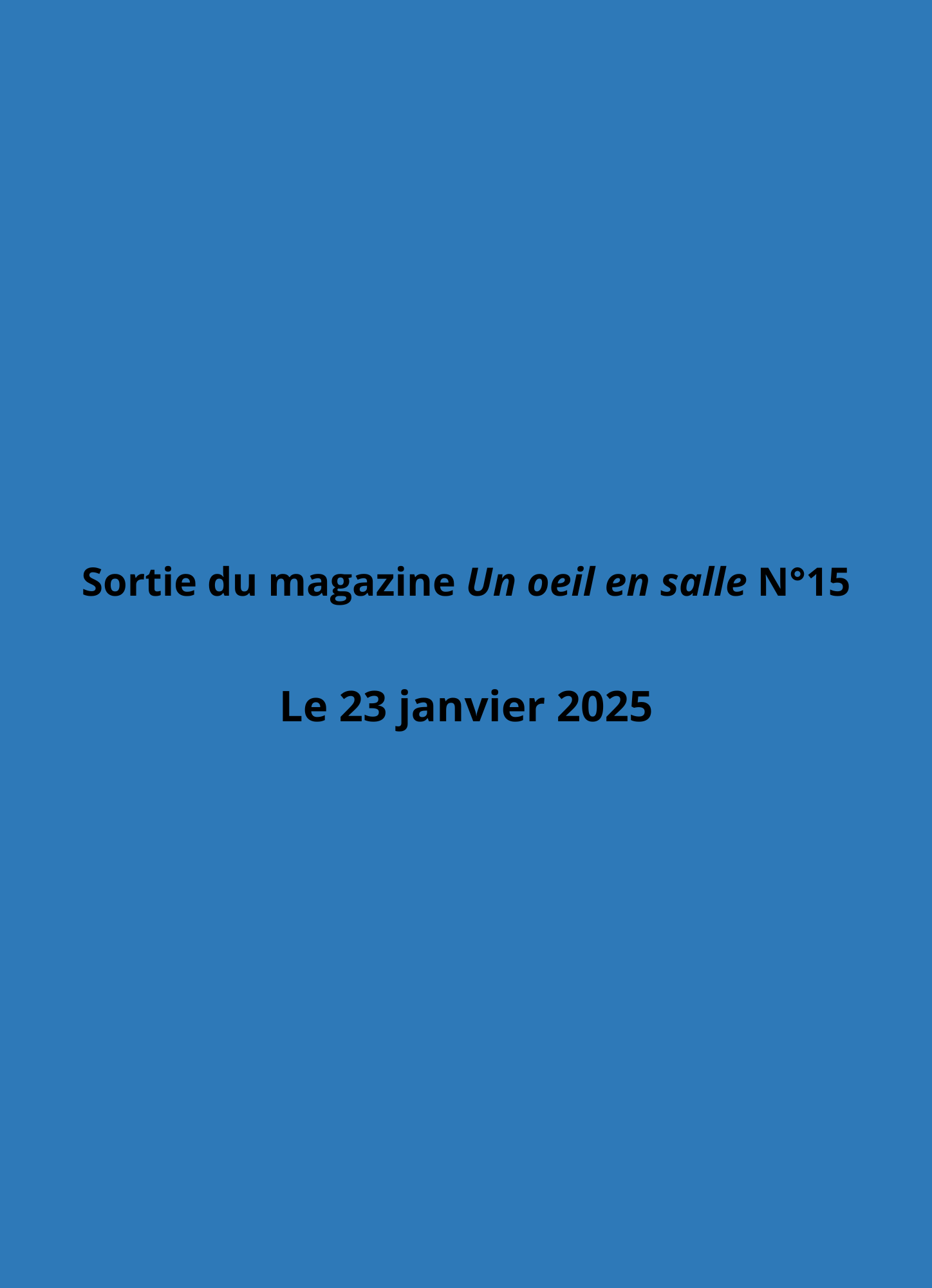Un oeil en salle N°15